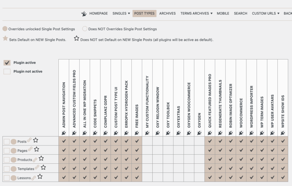 Enable/disable Oxygen on specific pages and deactivate plugins from loading in Oxygen editor ...